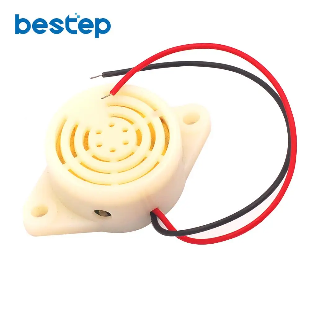 Buzzer 12 V Mini Electronic Piezo Buzzer - 12V DC, 3-24V Range, 2-Wire ...