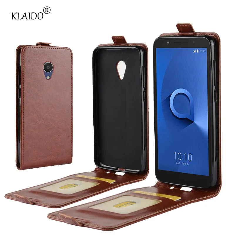 Case For Alcatel 1X Cover Luxury Leather Wallet Flip Phone bag For ...