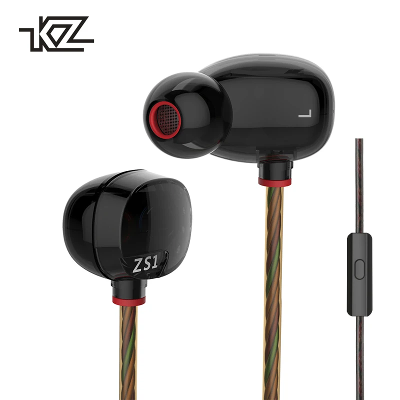 Original KZ ZS1 L Wired Earphone Hifi HD 3D Stereo Earphone Headset ...