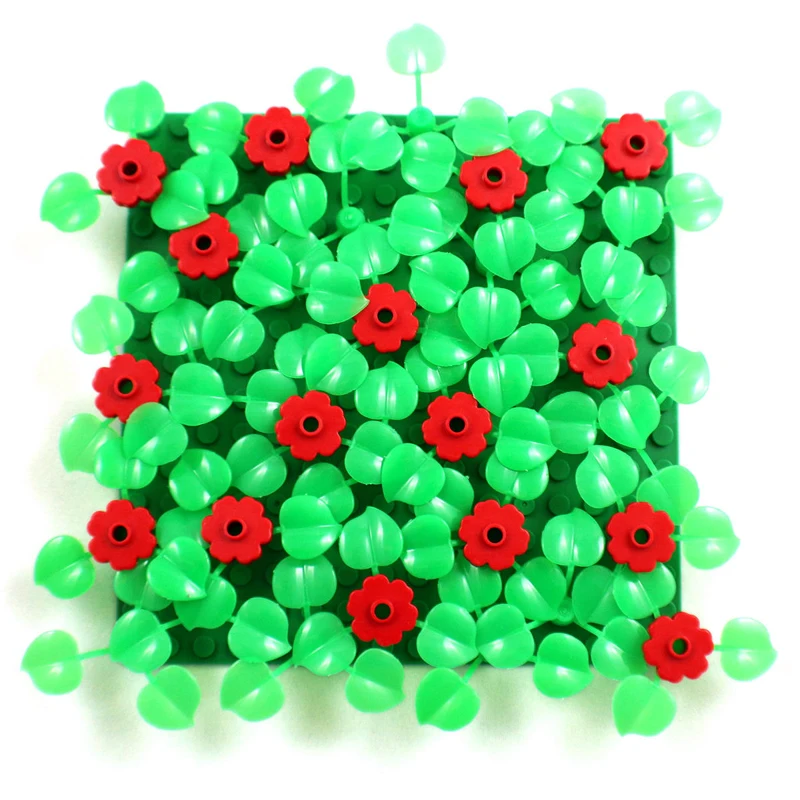 70Pcs-Children-Toys-Leaves-Bush-Tree-Flowers-Plants-DIY-Block-Brick-MOC ...