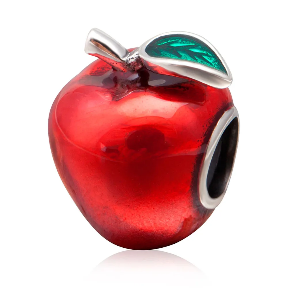 Fit Pandora charm bracelet Red Apple Beads for Jewelry Making Original ...