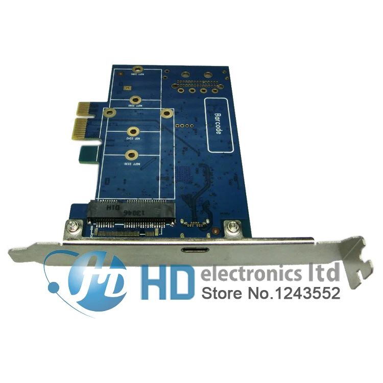 PCI E PCIe to mSATA SSD + TYPE C Combo Extender Adapter 6gbps to ...