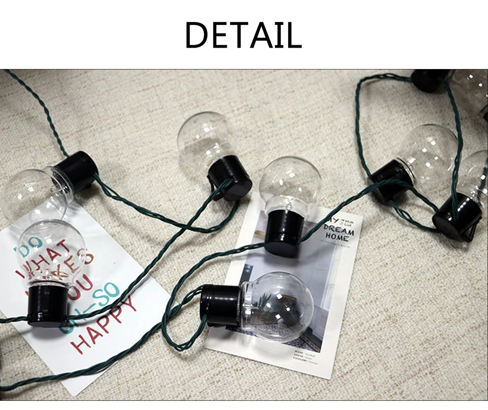 6 м 20 светодиодных рождественских шаров, сказочных огней, гирлянды для ...