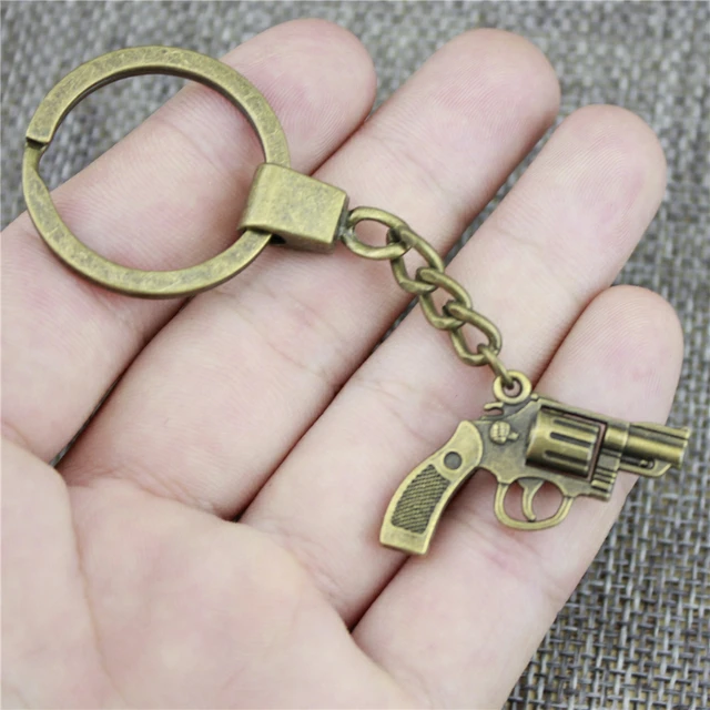 WYSIWYG 29x22mm Gun KeyChain, Pistol Key Rings, New Fashion Handmade ...