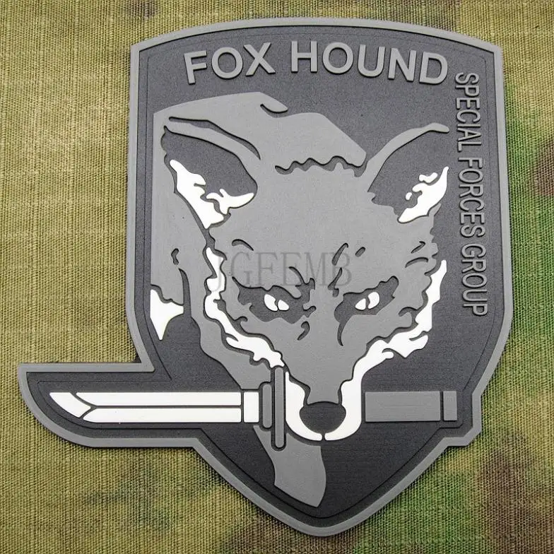 Grey Metal Gear Solid MGS FOXHOUND SPECIAL FORCE GROUP 3D PVC Patch ...