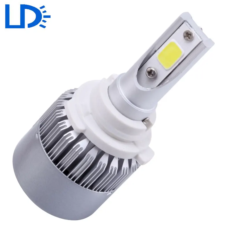 2x9006 bombillas LED faro Led COB de coche 7600LM 72W conversión ...