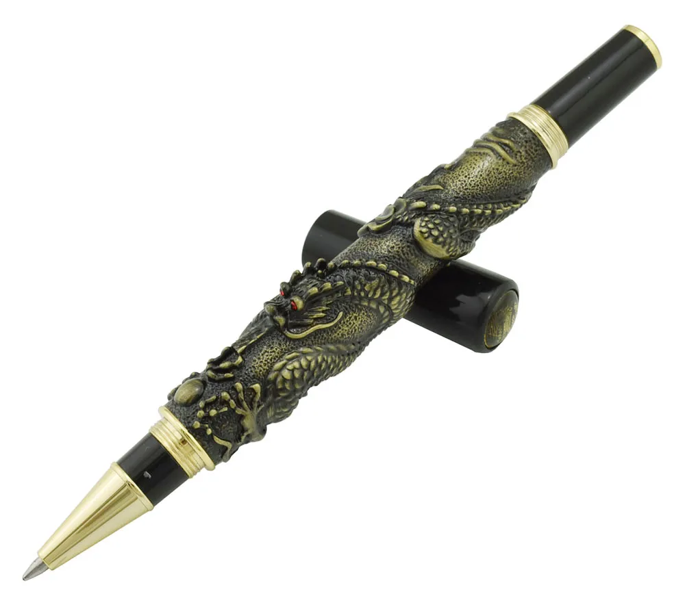 Jinhao Metal Vintage Rollerball Pen with Ink Refill, Oriental Dragon ...