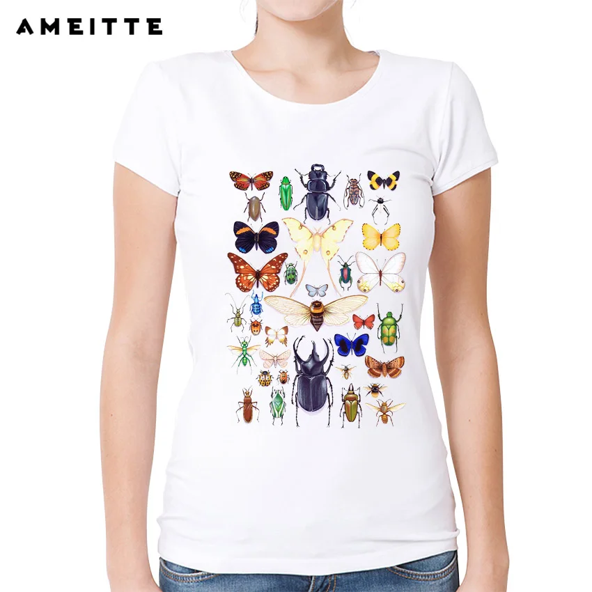 AMEITTE-Camiseta-de-colecci-n-de-insectos-para-mujer-mujer-Camiseta-con ...