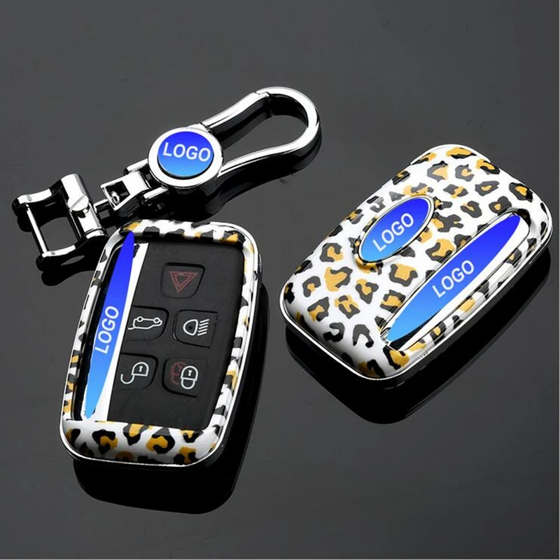 Car key holder For Jaguar Land Rover key leopard print style Car key ...