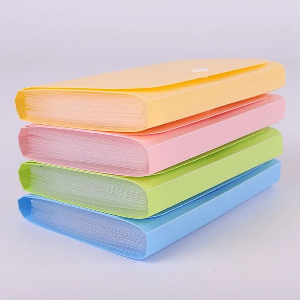 Candy Color A6 File Folder Small Document Bags Expanding Wallet Bill ...