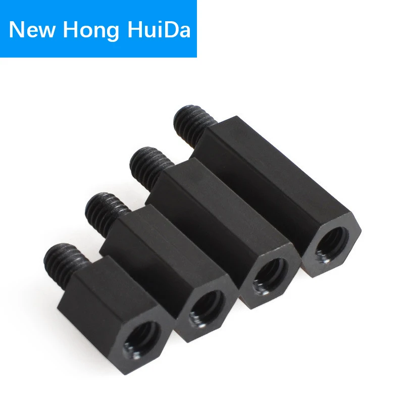 M4 Black Hex Nylon Standoff Male Female Plastic Mount Hexagon Threaded