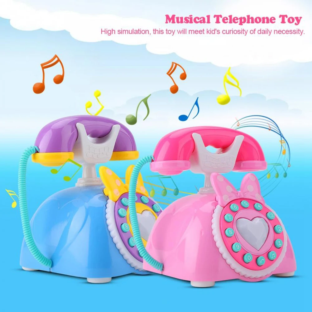 Musical Kid Simulation Plastic Telephone Toy Children Educational Gift ...
