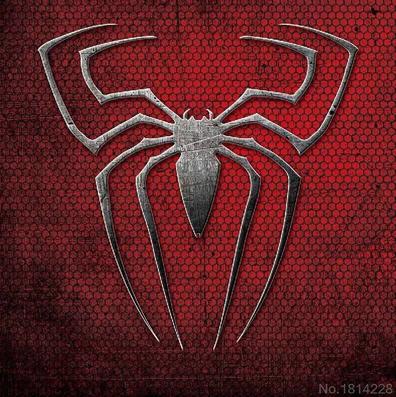3x5FT Spiderman Logo Spider Man Spidey Dark Red Metal Texture Wall ...