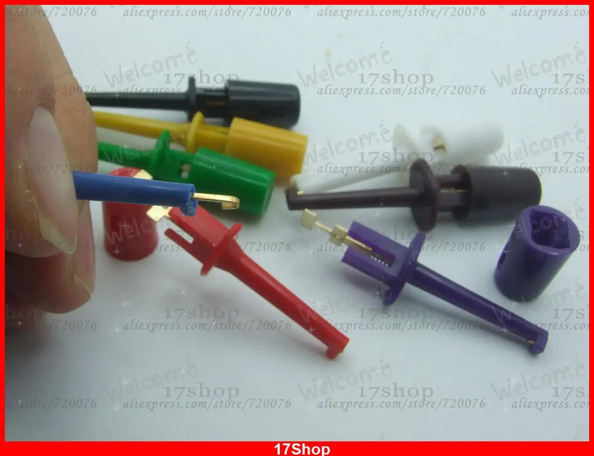 400pcs 8 Color Test Hook Clip Smd Ic Smt Grabbers Test Probes For Tube ...