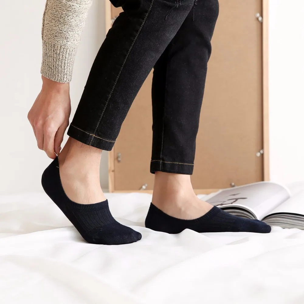 2018 spring and summer new shallow mouth men's socks cotton Japanese ...