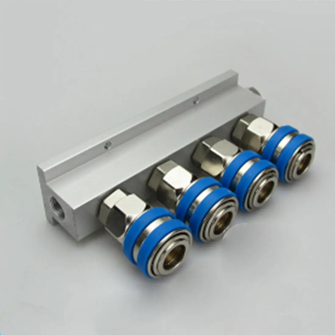 4 Way Solid Aluminum T-shape Air Manifold Block Splitter With C Type ...