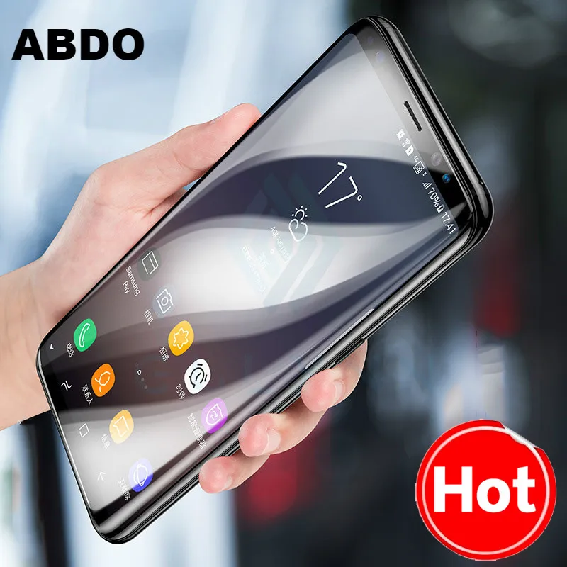 NOVO Luxo 4D Curvo Completo Protetor de Tela de Vidro Temperado para Samsung Galaxy S8 S9 Plus ...