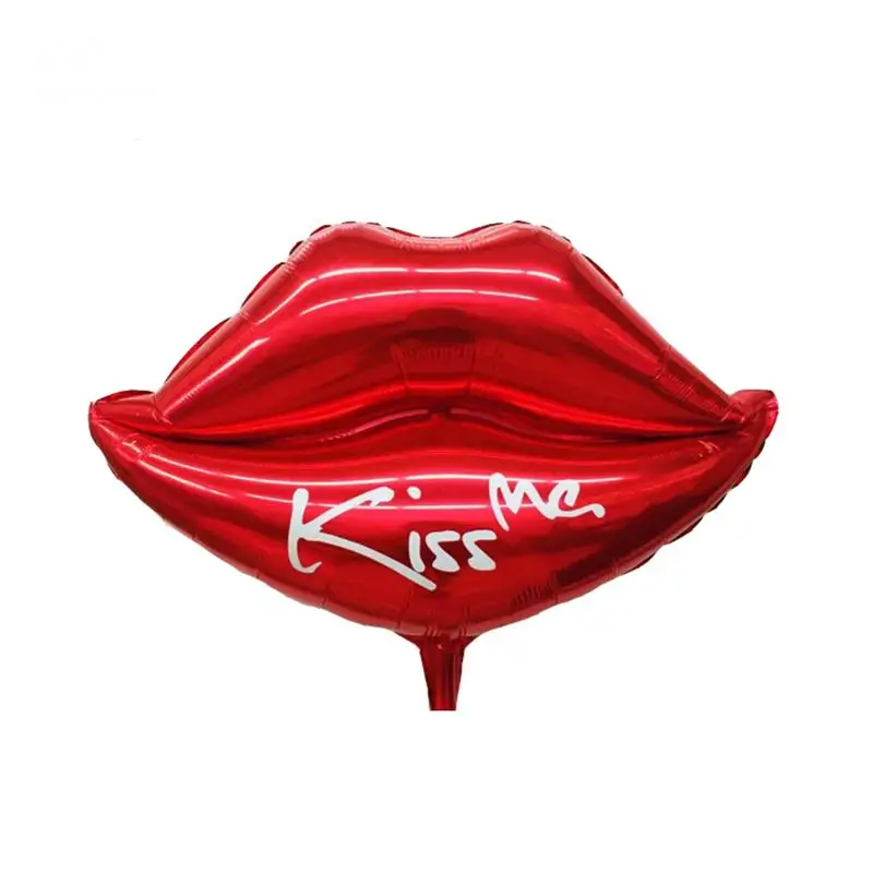 Kiss Me Foil Balloon Sexy Lip Mylar Balloons For Valentins Day