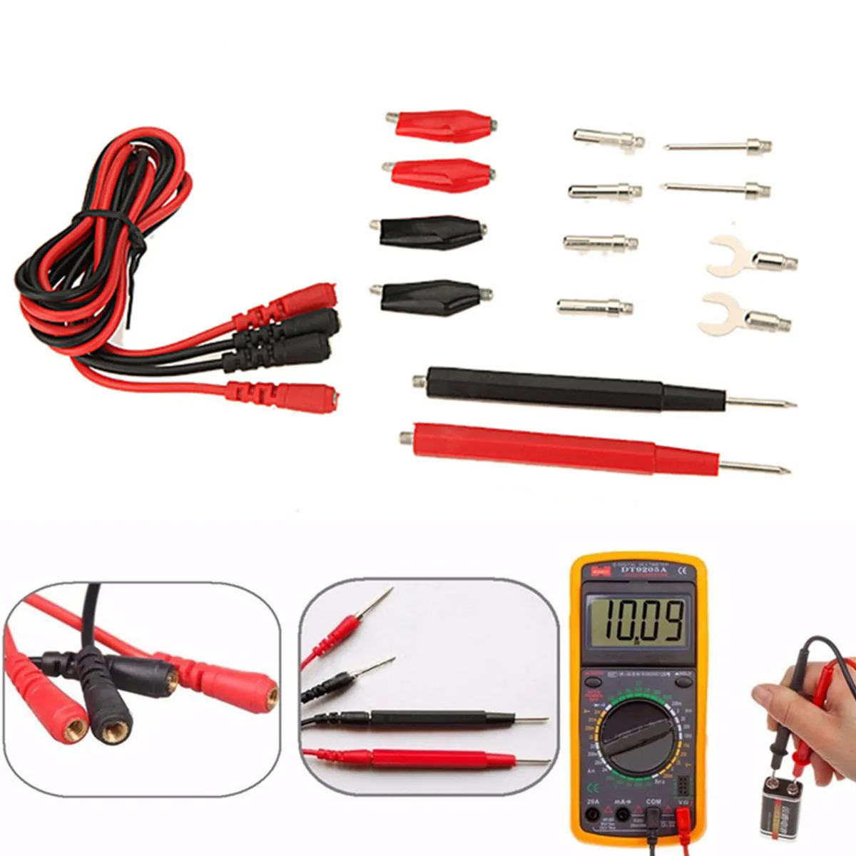 Digital Multimeter 1 Full Set Multifunction Probe Test Leads Cable ... Digital Multimeter 1 Full Set Multifunction Probe Test Leads Cable ...