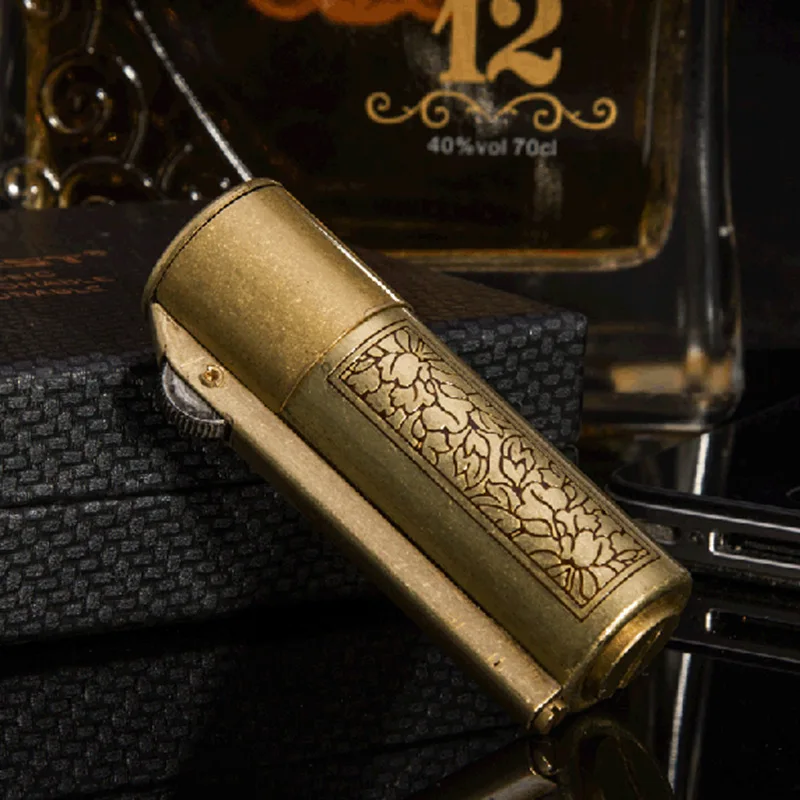 Vintage Kerosene Cigarette Lighter Metal Shell Windproof Outdoor ...