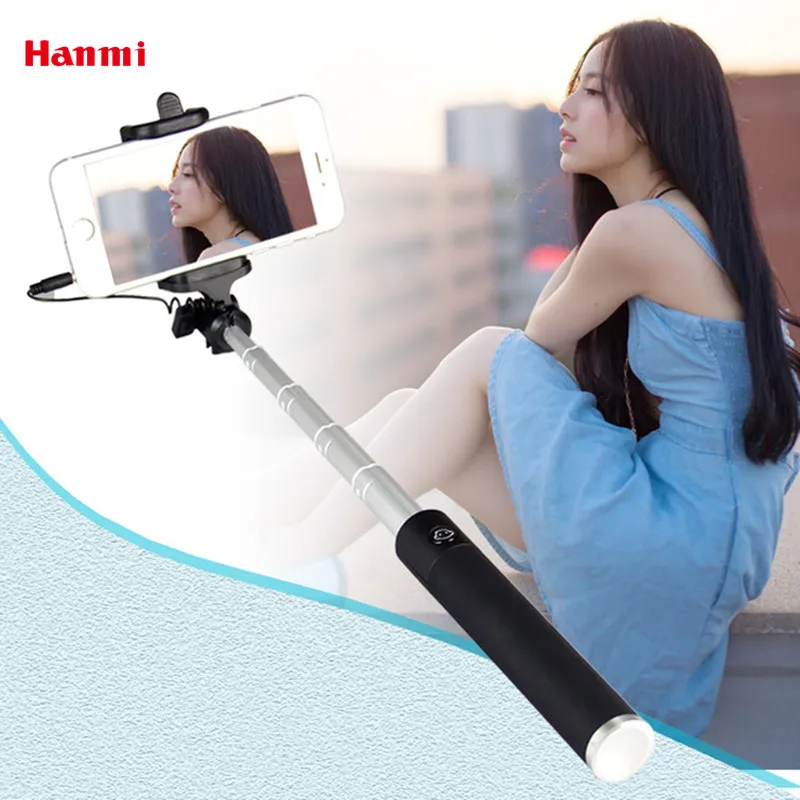 Hanmi New Selfish Stick Wired Selfiestick Aluminum Selfi Stick Tripod ...