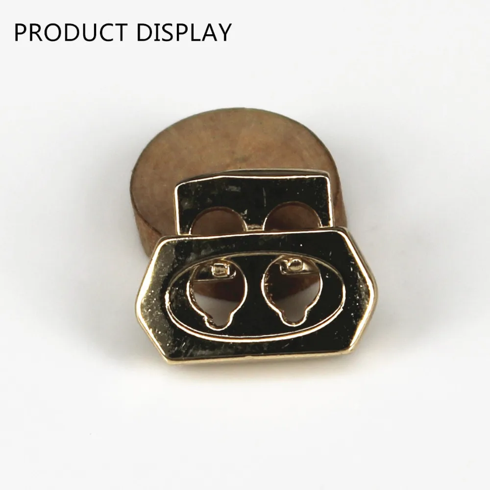 10pcs Metal Spring Stopper Clasp Toggle Buckle Double Holes Rope Clamp ...