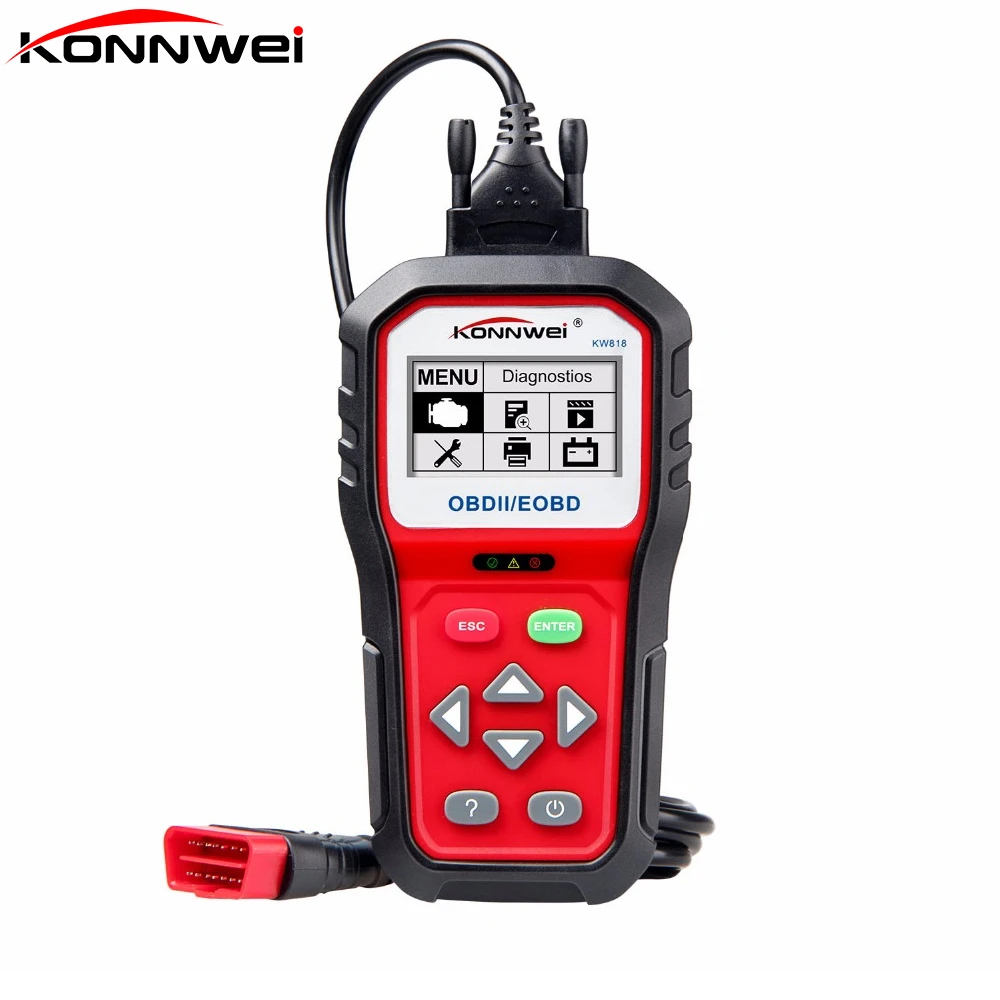 Konnwei Kw818 Obd Odb2 Auto Diagnostic Scanner Obd2 Scanner Support ...