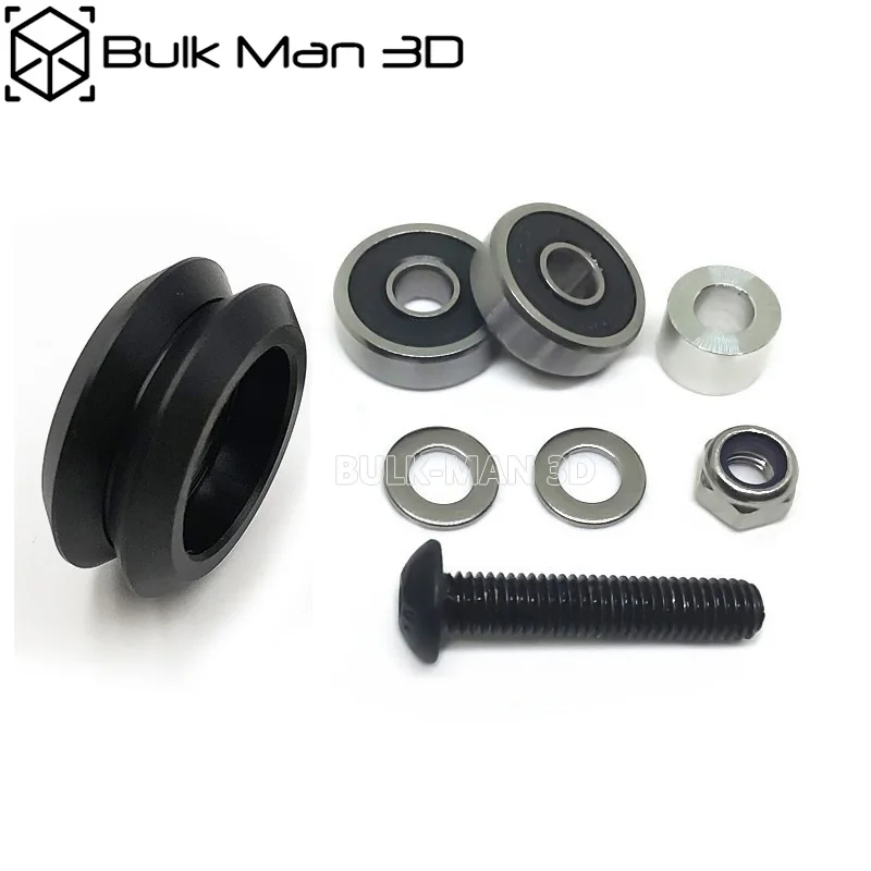 50 takım/grup güçlü delrin çift V tekerlek kiti için yuvası yuvası ...