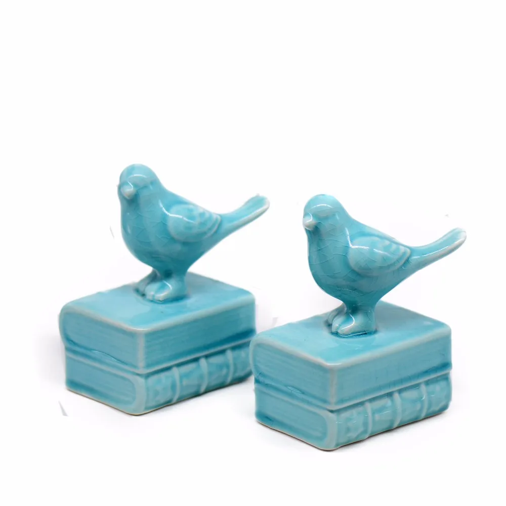 European Minimalist Bird Book File Decor Piggy Bank Creative Ceramic ...
