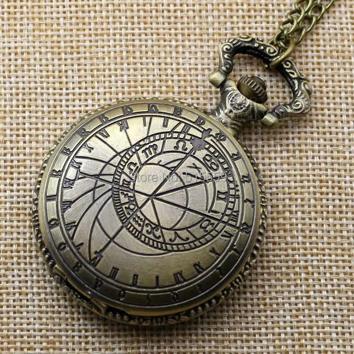 Hot Sale Retro Compass Quartz Pattern Pendant Chain Pocket Watch Men ...