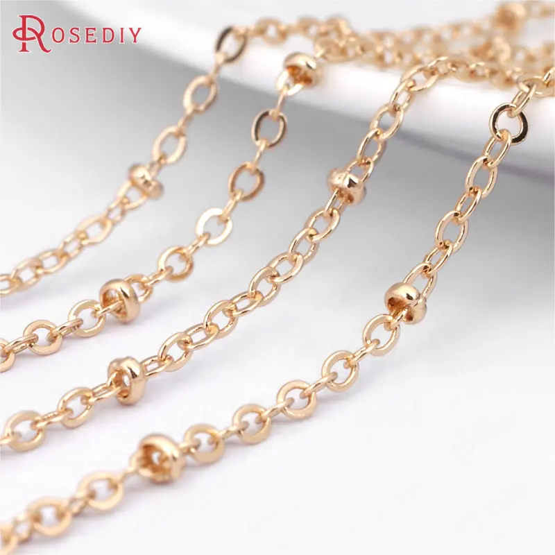 (31193)2 meters width 2MM Champagne Gold Color Plated Copper Flat O ...