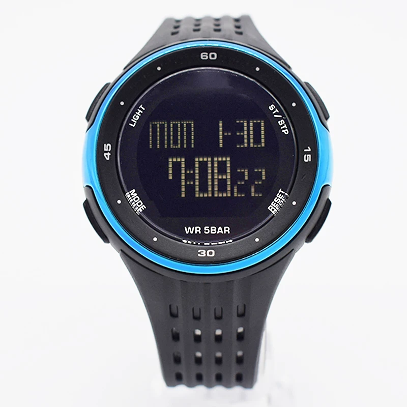 blue waterproof wrist digital watches for men digitais automatic watch ...