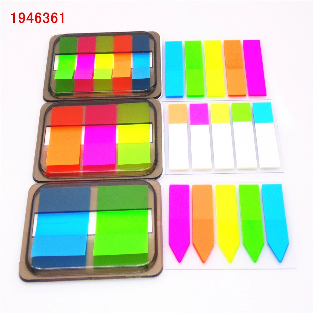 Fluorescence Colour Self Adhesive Memo Pad Sticky Notes Bookmark Point ...
