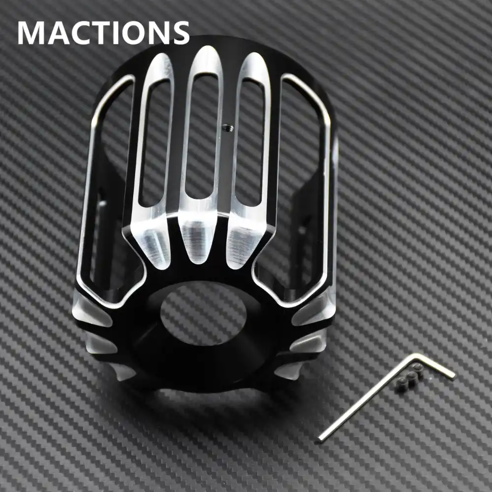 Motorcycle Oil Filter Cover Machine Grid Cover Black CNC Aluminum For ...