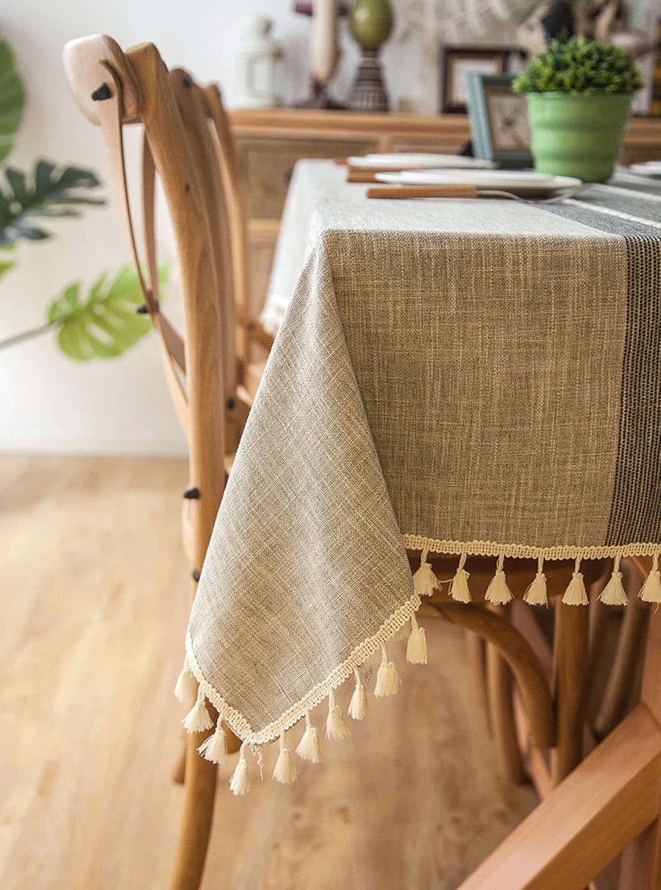 Modern Decorative Table Cloth Tassel Iace Rectangle Tablecloth Home ...