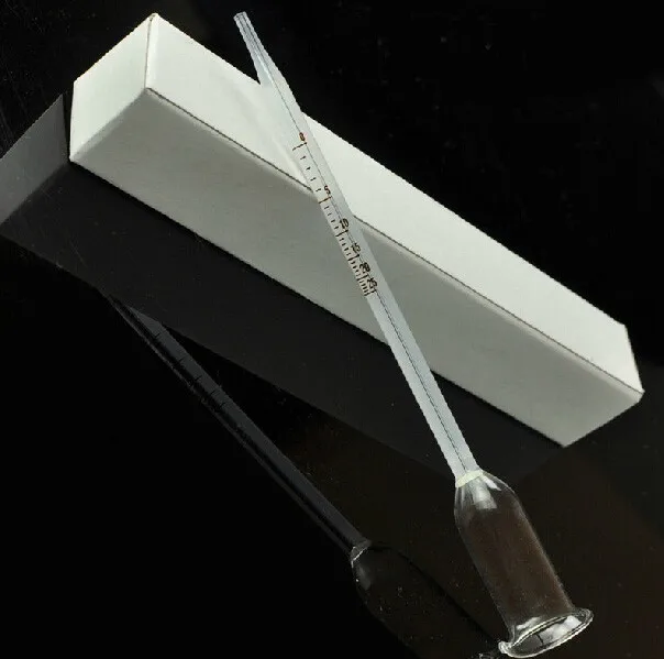 Free shipping 0 25 degree red wine alcohol meter glass oenometer ...