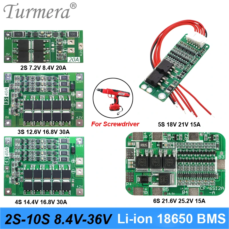 2s 3s 4s 5s 6s 10s Li-ion Lithium Battery 18650 Charger Pcb Bms ...