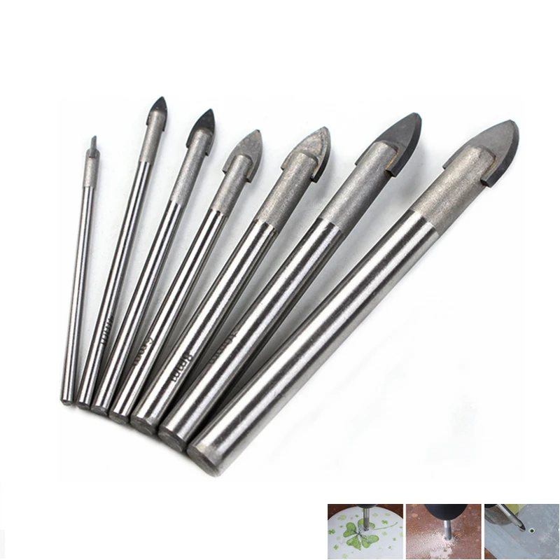 Glass Tile Drill Bits 345681012mm For Ceramictileglass Triangle Carbide Core Drill Bit