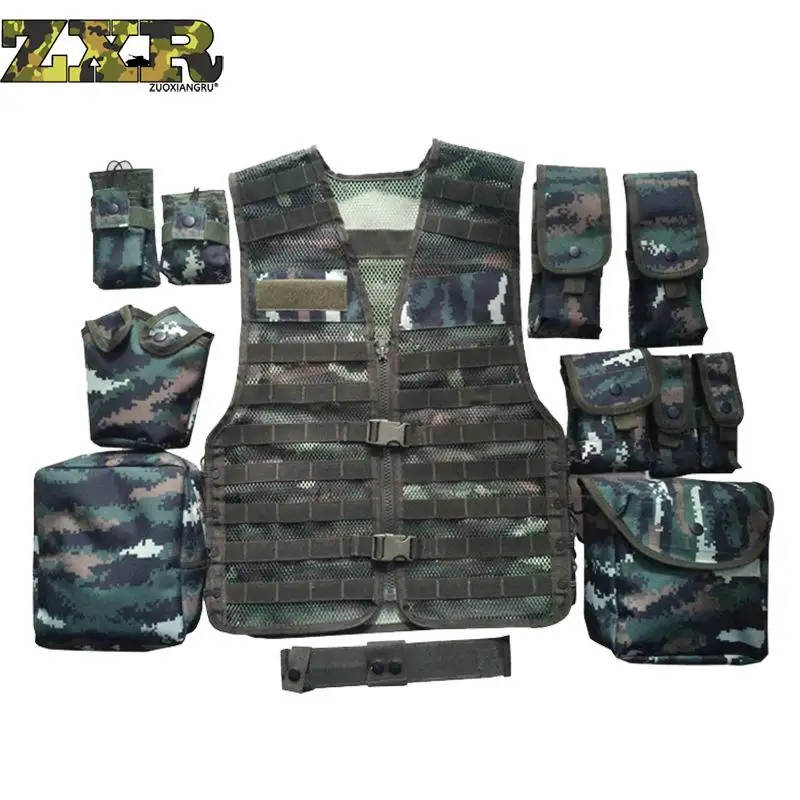 Unloading Men Multi Pocket Tactical Camouflage Mesh Vest Camo Tactical
