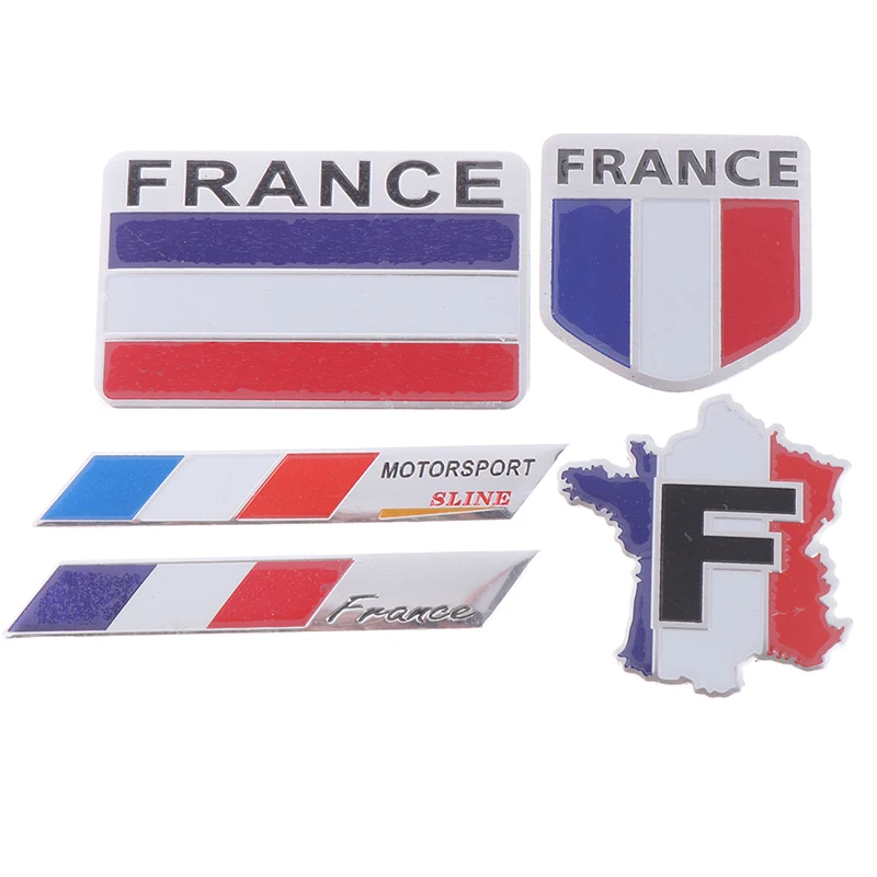 Car-Styling-3D-Aluminum-France-Flag-Emblem-Badge-Car-Sticker-Decals-Car ...