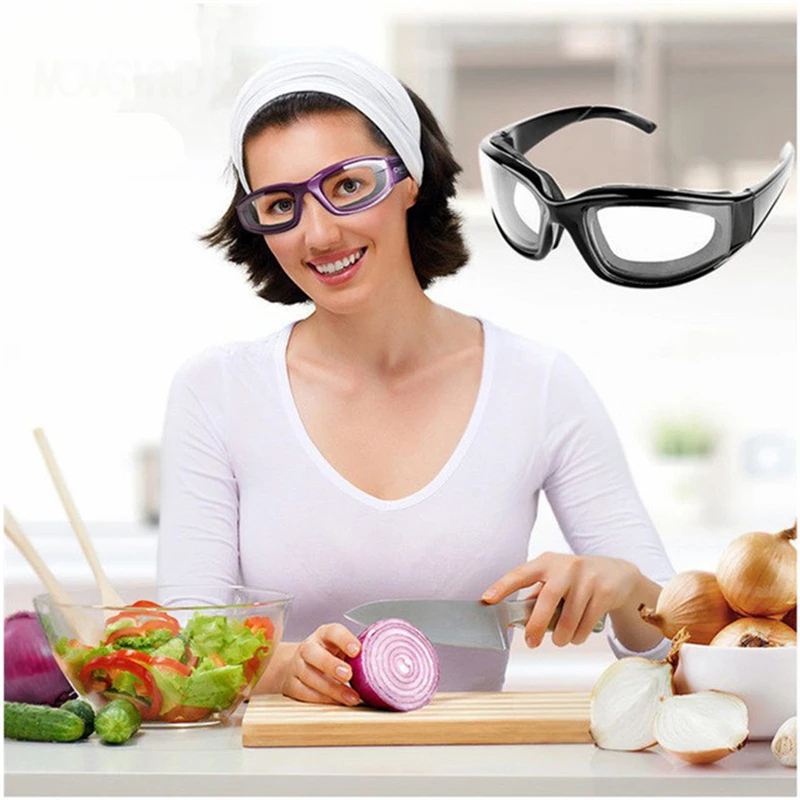 Safely Tearless Kitchen Onion Goggles Eye Glasses Onions Chopping Tears ...