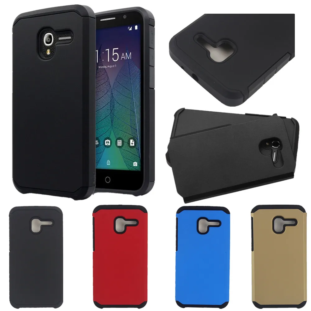 Hybrid TPU + Plastic Matte Shockproof Hard Case For Alcatel Stellar / TRU Mobile Phone Cases ...