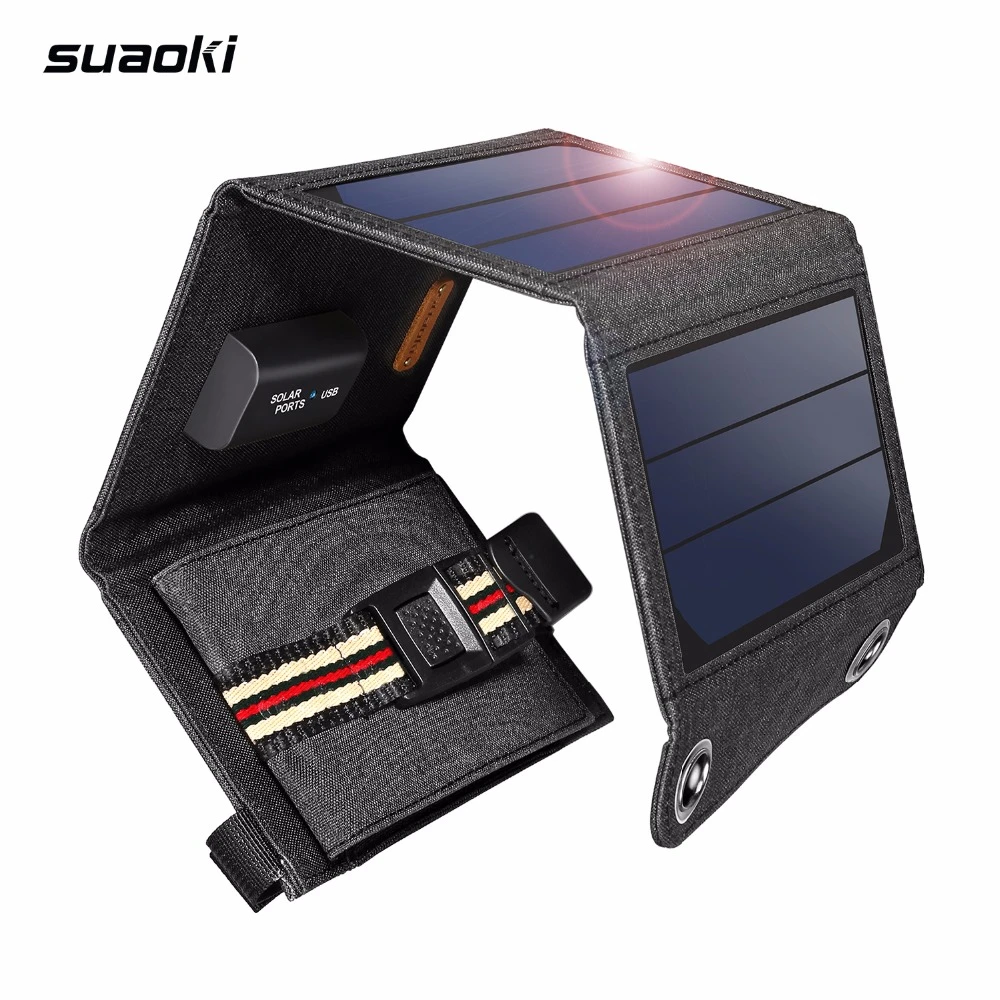 Suaoki Sun Energy Portable 7W Folding Foldable Solar Panel Charger 5V ...