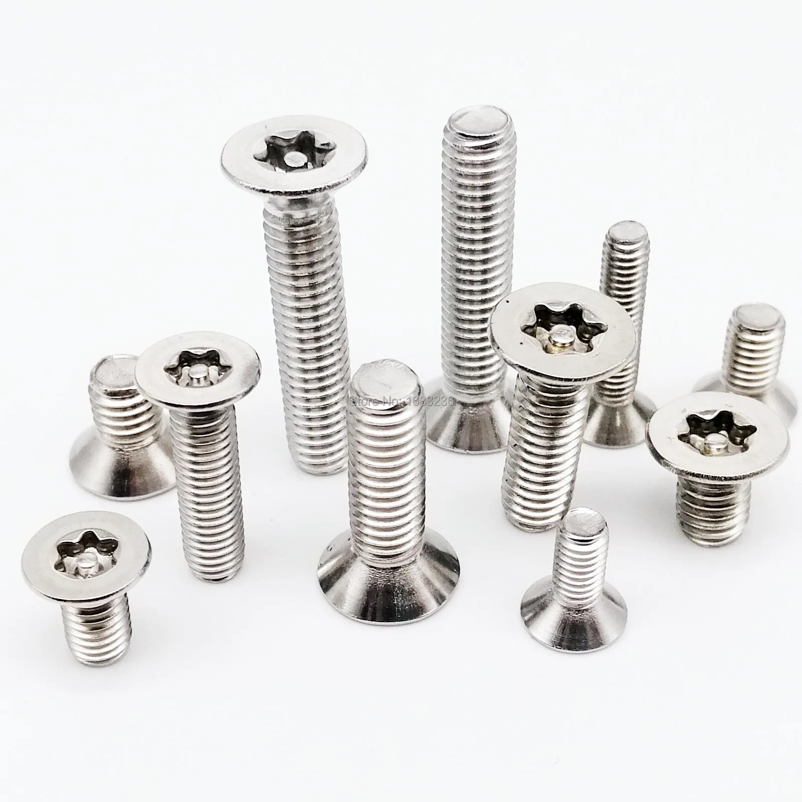 10/50x M2.5M3M4M5M6 304 stainless steel Six Lobe Torx Flat Countersunk ...
