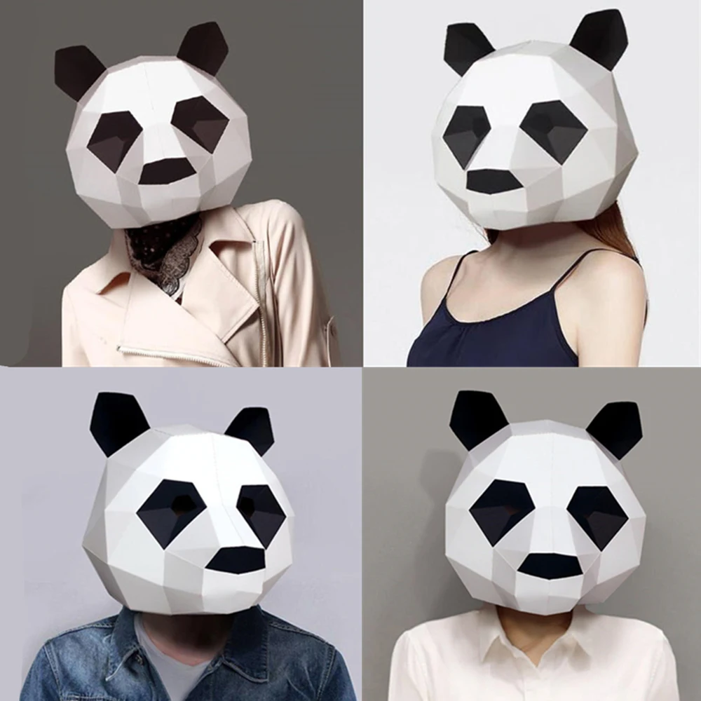 Halloween Masquerade Cosplay Paper Mask 3D Paper Model Space Library ...