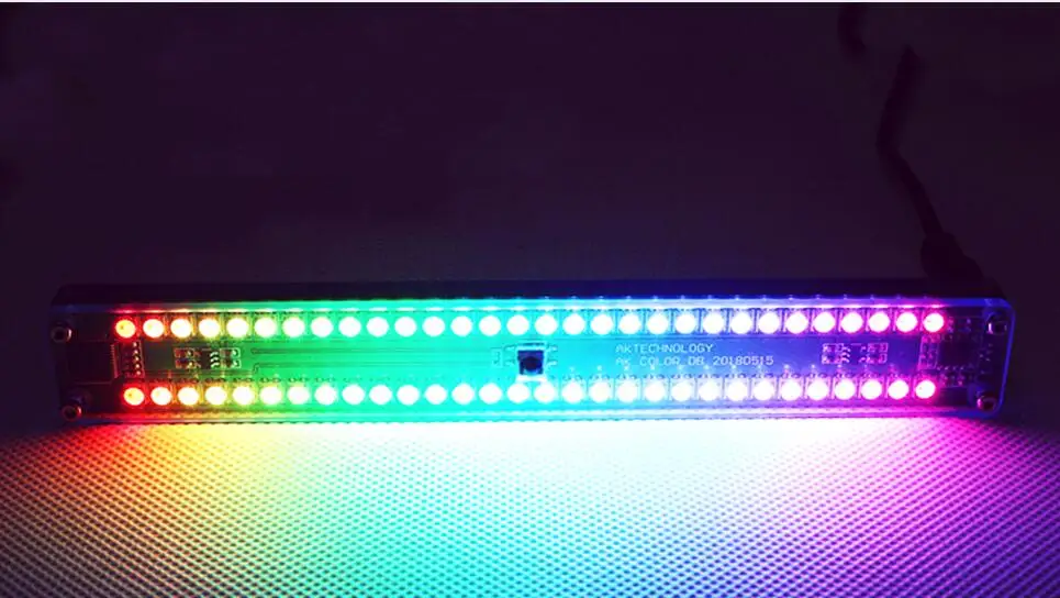 full color Dual 30 Level Indicator Colorful Music Audio Spectrum Sound ...