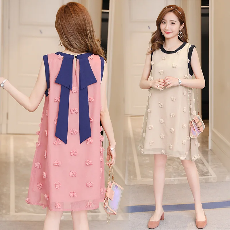 Maternity Dress 2018 New Pattern Fashion Will Code Easy Sleeveless Long ...