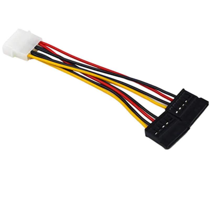 1Pcs Serial ATA SATA 4 Pin IDE Molex to 2 of 15 Pin HDD Power Adapter ...