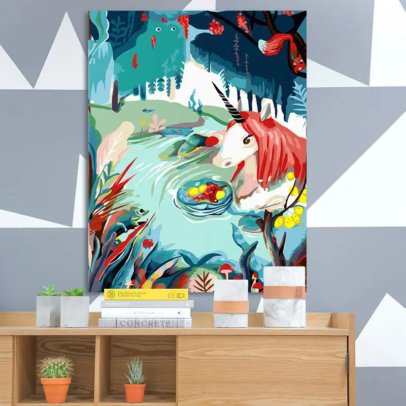digital paint by numbers Unicorns diy digital painting diy oil painting ...