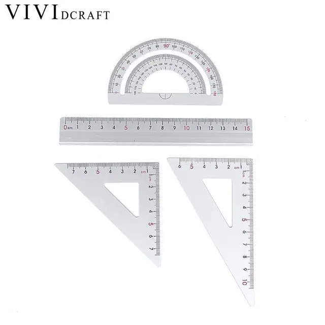 Vividcraft Drafting Tools 4pcs/pack Students Drawing School Supplies ...